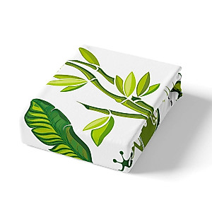 Kids Frog Duvet Cover for Boys Girls Tropical Palm Leaf Comforter Cover Green Rainforest Snake Animal Bedding Set Botanical Leaf Branches Bedspread Cover Room Decor Full Size Bedclothes Zipper