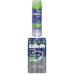 Gillette Series 3X Action Shave Gel, Sensitive, 3 Pack (7 Ounce Each)