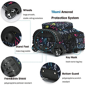 Tilami Rolling Backpack Laptop 18 inch with Lunch Bag, Weekend