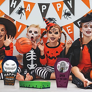 GOAUS Halloween Party Favors 20 Pack, Coffin Box Treat Goodie Bag Bags, 240 Pcs Toys Bulk Non-Candy Treats for Trick or Treat, Halloween Crafts, Kids Prizes Classroom Basket Stuffers