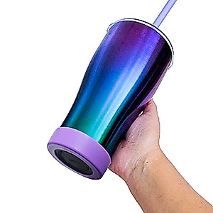 20 PCS 65mm Protective Cup Mat Silicone Sleeve Heat-Resistant Water Bottle Holder Insulation Mat Non-Slip Cup Mug Coaster (10 Colors,2 of Each)