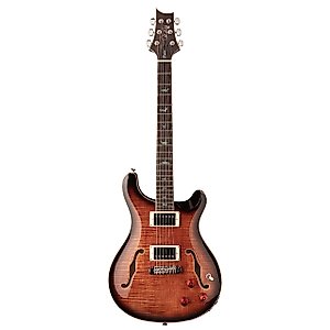 PRS Paul Reed Smith 6 String SE Hollowbody II Piezo, Black Gold Burst, Right (105537:BG)