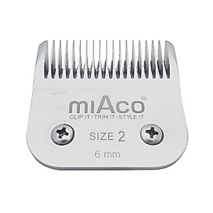 Miaco Size 2 Detachable Clipper Blade fits Oster Classic 76, Andis BGC, BGR, BGRC, MBG