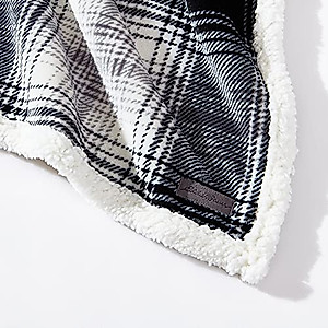 Eddie Bauer - Throw Blanket, Reversible Sherpa Fleece Bedding, Home Decor for All Seasons (Vail Plaid, Throw)
