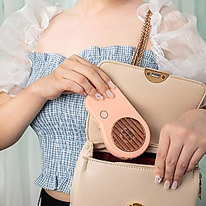 ageqi Necklace Fan, Mini Handheld Fan, Battery Operated Small Portable Fan Personal Handheld USB Neck Fan Eyelash Fan for Kids Girls Adults Indoor Outdoor Camping Office Travel (White)