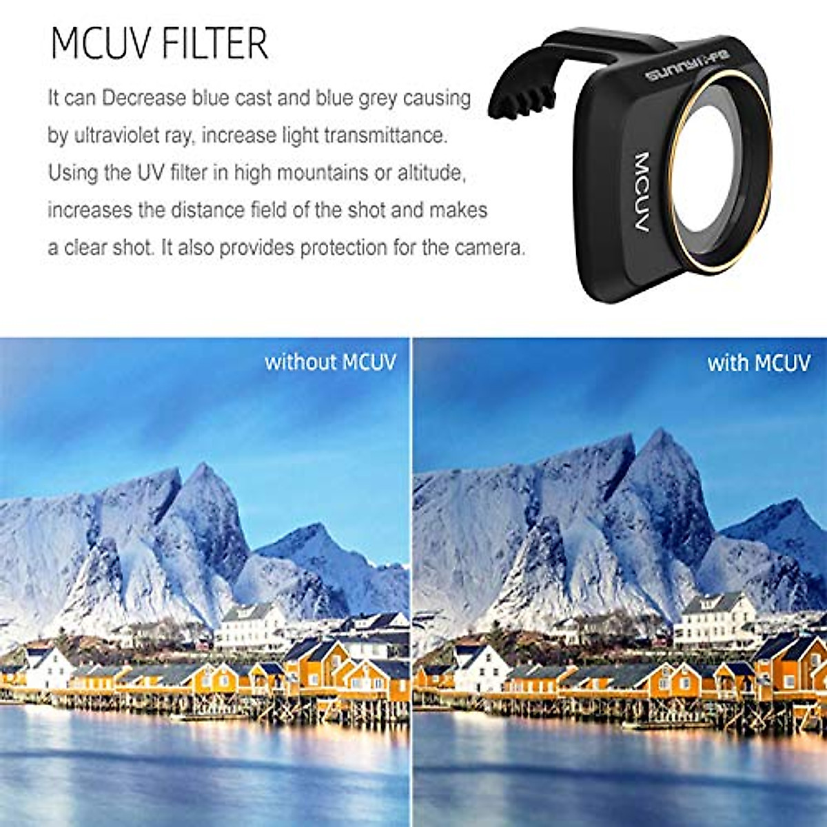Lens Filter Set Compatible with DJI Mini 2/Mavic Mini/Mini SE/Mini 2 SE Accessories 6Pcs Filter Combo Multi Coated Filters Camera Lens (CPL MCUV ND4 ND8 ND16 ND32)