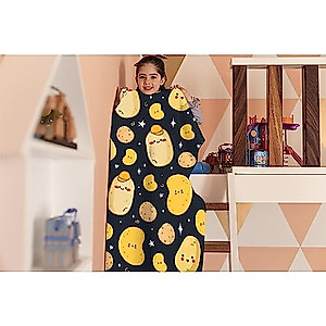 Potatoes Blanket Gift for Girl Women Blanket Super Soft Cozy Warm Throw for Couch Bed Sofa Office Decor All Season 50 * 40" S for Kid