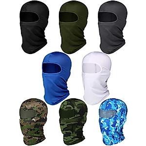 SATINIOR 8 Pcs Balaclava Face Cover Summer Face Mask UV Protection Outdoor Balaclava Windproof Sun Balaclava