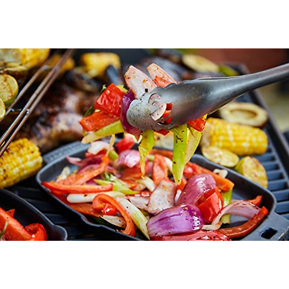 Napoleon Accessory 70033 - PRO Stainless Steel 2 Piece Toolset - Premium BBQ Grill Toolset, Cast Stainless Steel, Ergonomic Handles, Hanging Loops, Includes Tongs, Multifunctional Spatula