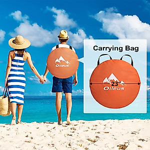 Oileus Pop Up Privacy Tent Portable Shower Tent Beach Changing Room Privacy Tent Camp Toilet Instant Privacy Shelters - Camping Beach Hiking Fishing Orange