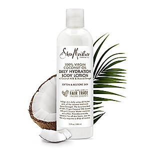 SheaMoisture 100% virgin coconut oil daily hydration body lotion moisturizer, 13 Fluid Ounce