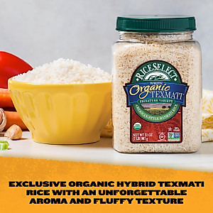 RiceSelect Organic Texmati White Rice, 32 Ounce (1 Count)