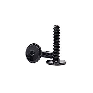 cSeao 1/4"-20 x 1.18 Inches Joint Connector Bolts, 12 Pack, Black, Full Thread