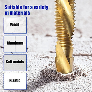 BENLIUDH Drill and Tap Set Metric and Standard, 13pcs Drill Tap Set with Quick Change Adapter for Thread,Countersink
