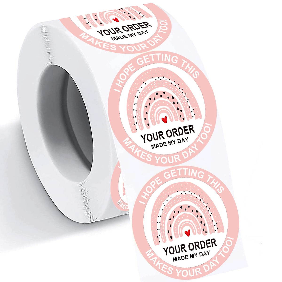 Your Order Made My Day Stickers 2" Thank You for Your Order Stickers-500 Pcs Boho Happy Mail Mailing Stickers Rainbow Decorative Business Thank You Stickers for Envelope Bag Seals Party Supplies