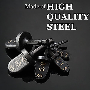Jersvimc 6Pcs Swaging Drill Bit Tool Set Include(1/4", 3/8", 1/2", 5/8", 3/4", 7/8") - with 1/4 Inch Hex Shank, Copper Tube Expander Tool Kit for Pipe Conditioner Repairing
