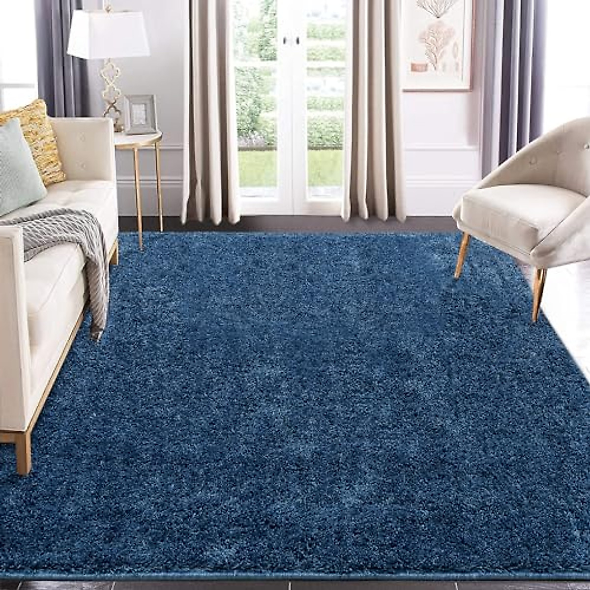 IMINROME Area Rugs 9x12 Modern Plush Large Rug Solid Rug Super Soft Rug Fluffy Shag Carpet Large Fuzzy Plush Throw Rug,Large Shaggy Floor Big Carpets for Bedroom Kids Home Decor