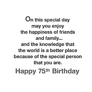 Happy 75th Birthday Greeting Card | Made in America | Eco-Friendly | Thick Card Stock with Premium Envelope 5in x 7.75in | Packaged in Protective Mailer | Prime Greetings