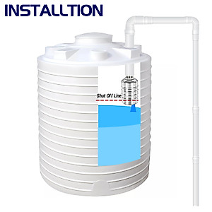 1/2 Inch Water Float Valve 304 Stainless Steel Automatic Water Level Control Valve No Need Electricity Water Level Controller Valve Auto Fill Shut Off Mini Float Valve for Water Tank,Pool,Pond,Tower