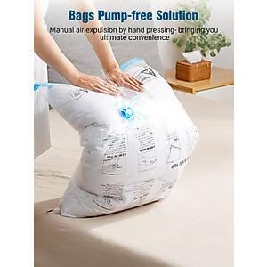 Vacuum Storage Bags with Electric Air Pump, 15 Pack (3 Jumbo, 3 Large, 3 Medium, 3 Small, 3 Roll Up Bags) Space Saver Bag, Vacuum Sealer Bags for Clothes, Blanket, Duvets, Pillows, Comforters, Travel