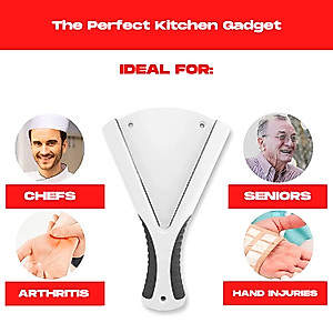 Jar Opener Kitchen Gadget, Ideal for Weak Hands or Seniors with Arthritis, Easy to Use, Handheld or Mountable, Opens Lids and Bottle Caps, Includes Under Cabinet Mounting Screws (White)