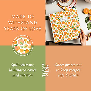 Jot & Mark Recipe 3 Ring Binder 8.5x11 | Full-Page with Clear Protective Sleeves to Write in Your Own Recipes and Color Printing Paper for Family Recipes