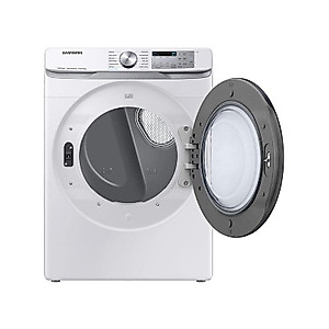 SAMSUNG DVG45B6300W 7.5 cu. ft. Smart Gas Dryer with Steam Sanitize+ in White