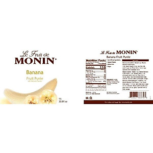 Monin Banana Puree Fruit Puree, 1 Liter (01-0407) Category: Drink Syrups