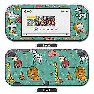 Africa Animals Pattern Cute Sticker Skin Protector Full Print Slim Cover for Switch Console and Switch Lite