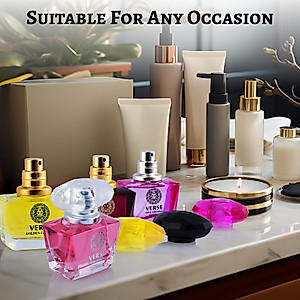 NovoGlow Verse 4-Piece Mini Fragrance Set for Women - Refreshing Combinations of Floral, Fruity & Woody Scents - Gift Choice with Natural, Mild & Non-Irritating Ingredients - Kimberly's Kiss