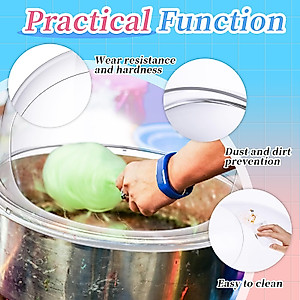 Zhehao 2 Pcs 21 Inch Cotton Candy Machine Cover Dome Bubble Cover Cotton Candy Machine Machine Accessories for Commercial Candy Floss Maker, Clear