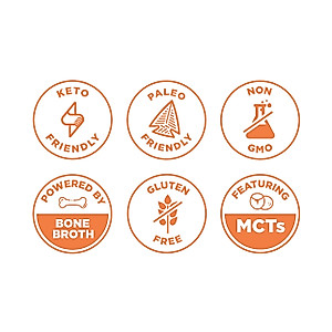 Ancient Nutrition Keto Protein Powder, KetoPROTEIN with Fats from Bone Broth and MCT Oil, Chocolate, 18g Protein 10g Fat Per Serving, Gluten Free, Low Carb, Paleo Friendly, 17 Servings