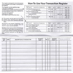 12 Check registers for Personal Checkbook - Checkbook Ledger Transaction Registers Log for Personal or Business Bank Checking Account, Saving Account, Deposit, Credit Card, and Large Booklet