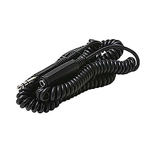 25' FT Headphone Extension Cord Coiled 1/4" Inch 6.3mm Stereo Male to Female Stereo Extension Cord Cable Nickel Plated Contacts for Improved Performance