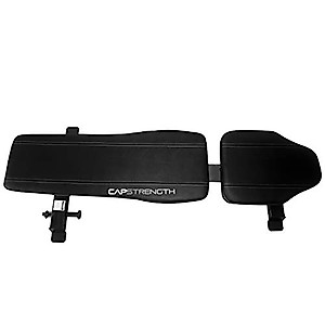 CAP Barbell Deluxe Utility Weight Bench, Full Black, Square Backpad (FM-CS804DX-BK)