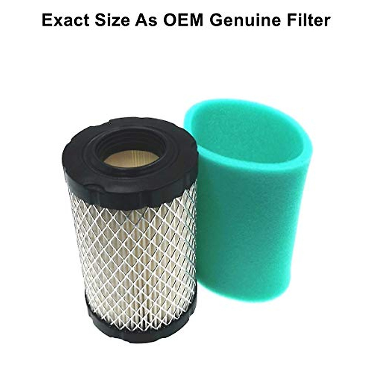 MOWFILL 2 Pack 796031 Air Filter Replace for Briggs Stratton 992376 590825 591334 594201 OEM Air Cleaner Cartridge with 797704 Pre Filter Fits Lawn Mower Air Cleaner Element