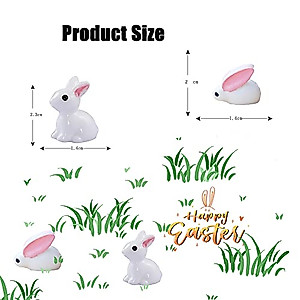 AWEELON 120PCS Miniature Rabbit Figurines, Mini Resin Rabbits Fairy Garden Miniature Moss Landscape DIY Terrarium Crafts Ornament Accessories for Home Décor