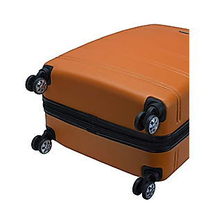 Rockland Melbourne Hardside Expandable Spinner Wheel Luggage, ORANGE, 3 Piece (20"/24"/28")