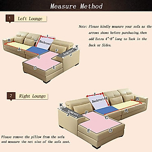 vctops Leaf Embroidery Cotton Couch Sofa Cover Non-Slip Sectional Couch Covers Sofa Slipcover for Dogs Cats Pet Love Seat Recliner Leather L Shaped, Armrest Backrest Cover(Grey,28"x82")