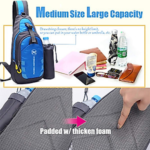 Peicees Chest Crossbody Sling Backpack Bag Travel Bike Gym Daypack for Women Men