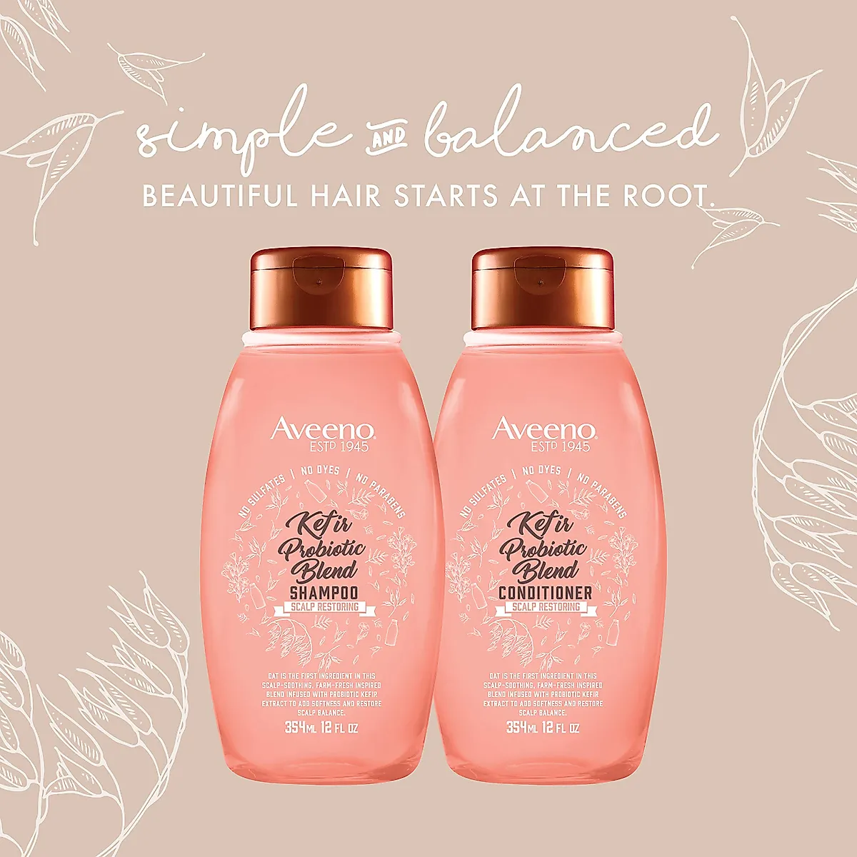 Aveeno Kefir Probiotic Blend Shampoo, 12oz