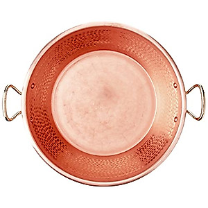 Mauviel M'Passion 1.2 mm Hammered Copper Jam Pan With Brass Handles, 14.4-qt, Made In France