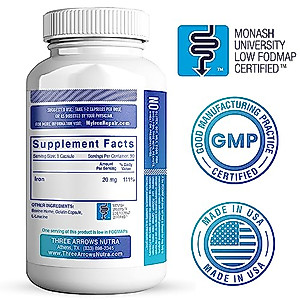 Iron Repair Simply Heme Iron Supplement, Best Absorption & Gentle on Stomach, Monash Low FODMAP, Raise Hemoglobin & Ferritin Iron Pills for Women, Teens, & Pregnancy 90 Gelatin Iron Capsules