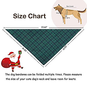 Waghaw My First Christmas Bandana, Dog Christmas Bandana 2 Pack Plaid Pets Bandana for Small Medium Large and Extra Large Dogs（3005-S）