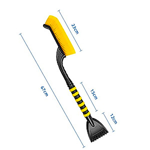 Okuleya Ice Scrapers for Car Windshield - Snow Brush and Detachable Ice Scraper with Ergonomic Foam Grip for Cars, Car Snow Scraper and Brush 2 in 1 Set, for Truck and SUV