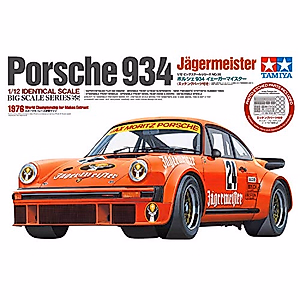TAMIYA 300012055 12055 1:12 Porsche 934 Jägermeister with PE, Faithful Replica, Model Building, Crafts, Hobbies, Gluing, Plastic kit, Assembly, Unvarnished