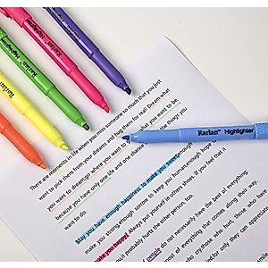 Rarlan Highlighters, Chisel Tip, Assorted Fluorescent, 96 Count Bulk Pack