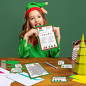 52 Pcs Elf Notes and 2 Elves Notice Naughty or Nice Behavior Checklist Stationary Paper 3 Elf Bonus Letter and Elf Reports Set Elf Christmas Note Cards for Christmas Student Kid Preschool (Classic)