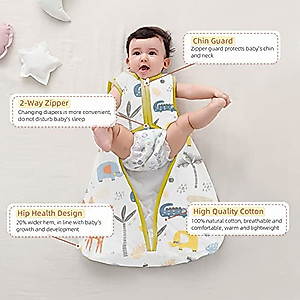 SERAPHY Baby Sleep Sack 6-12 Months 100% Cotton 1.5TOG Wearable Blanket Baby Sleeping Bag Comfortable Toddler Sleeping Sack for Baby Boys & Girls