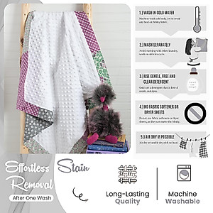 White Minky Fabric by The Yard | Oeko-TEX Certified Plush Fabric | Soft Minky Dimple Dot Cuddle Fabric | 36" X 60" inches Wide | Baby Blanket, Apparel, Throws | 2 Continuous Yards